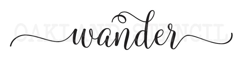Wander STENCIL 6x24 for Painting Signs - Etsy
