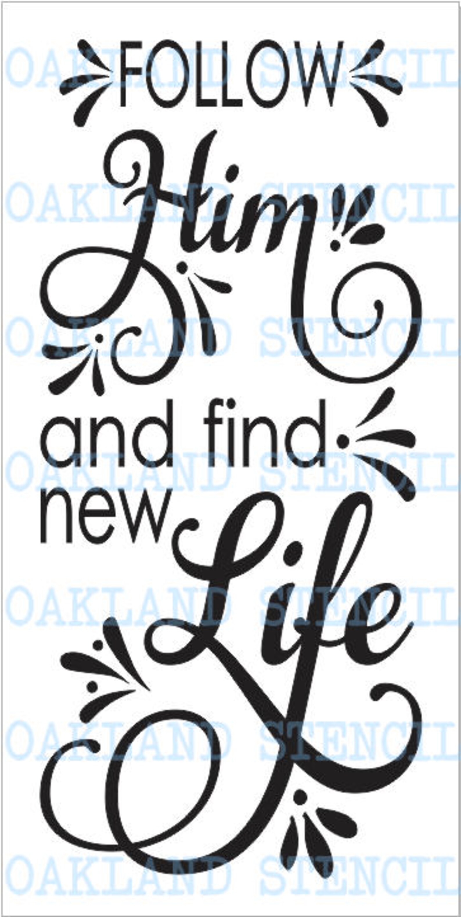 Follow Him STENCIL for Painting Wood Signs Inspirational Tall | Etsy