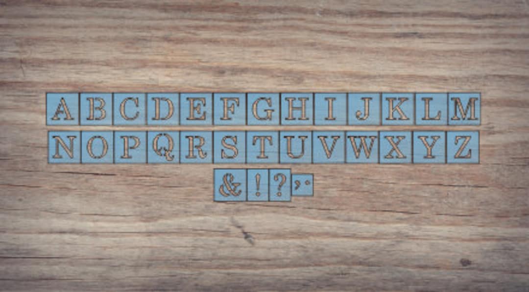 Alphabet Letter STENCIL Set Upper OR Lower Case Reusable - Schoolbook ...
