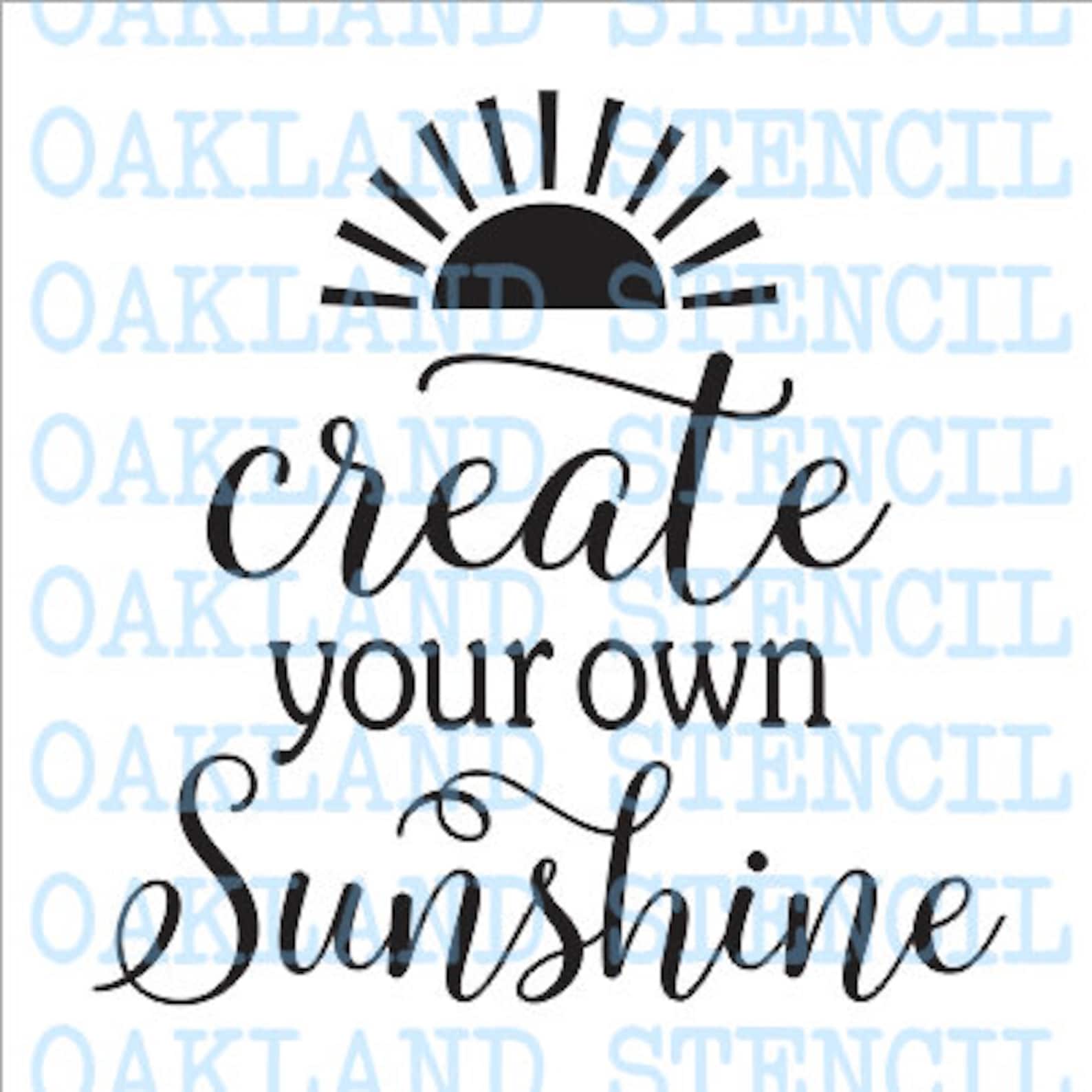 Create Your Own Sunshine STENCIL - Etsy