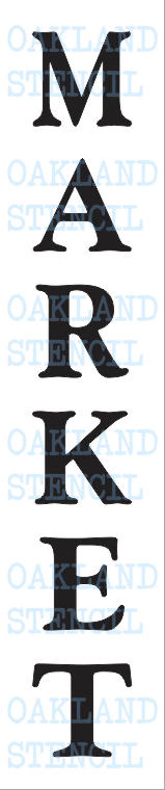 MARKET STENCIL Vertical for Painting Wood Signs Large Tall | Etsy