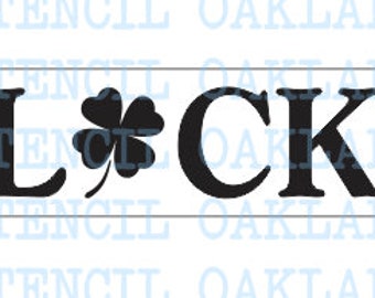 Lucky Stencil With 4-leaf Clover by Studior12 DIY Irish - Etsy
