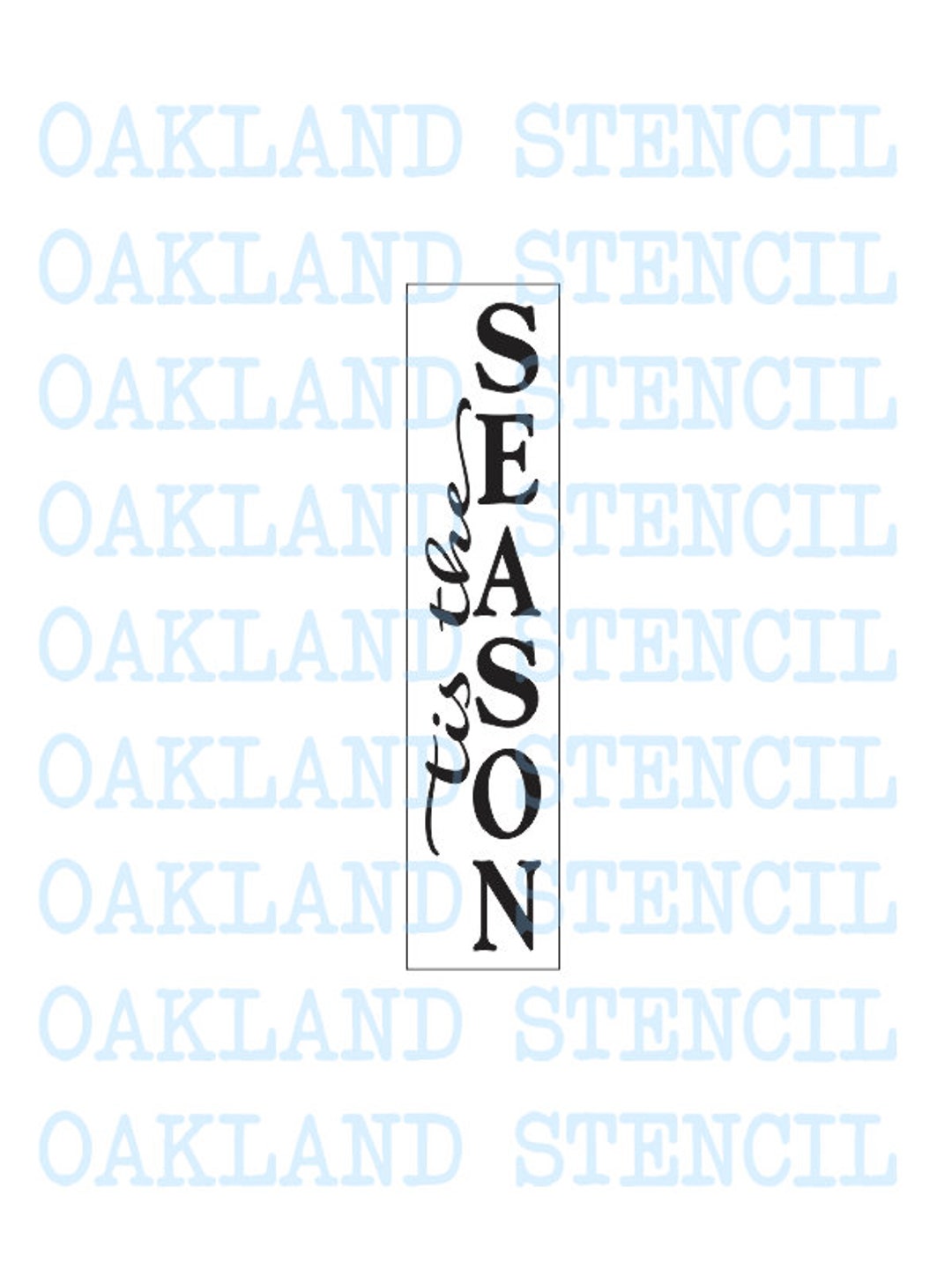 Tis the Season STENCIL Vertical for Painting Wood Signs Reusable ...