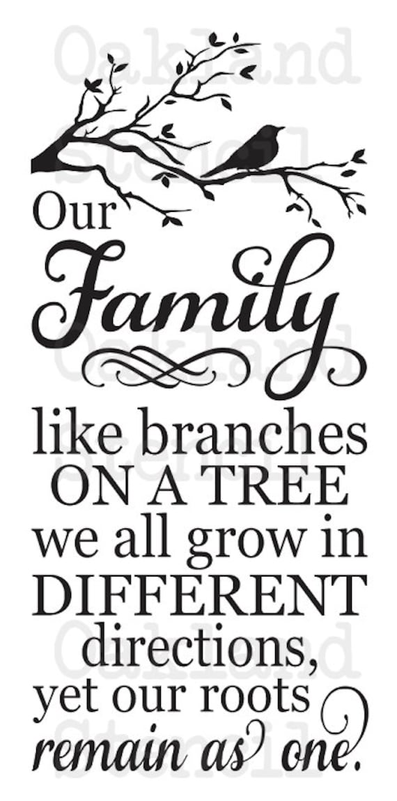 Family STENCIL our Family Like Branches on a - Etsy