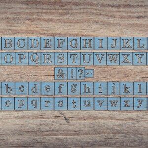 Alphabet Letter STENCIL Set FULL SET Reusable Schoolbook Font for ...