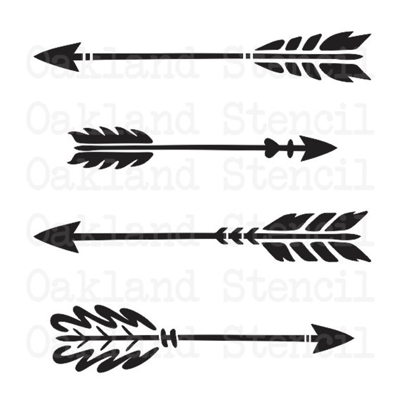 Arrow STENCIL **4 Different** for Painting Signs, Wood, Fabric, Canvas ...
