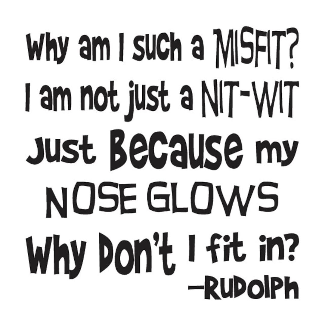 Primitive Christmas/holiday Stencil**rudolph-why Am I Such a Misfit ...