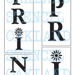 Vertical STENCIL Set of 4 for Painting Wood Signs Porch Spring Summer ...