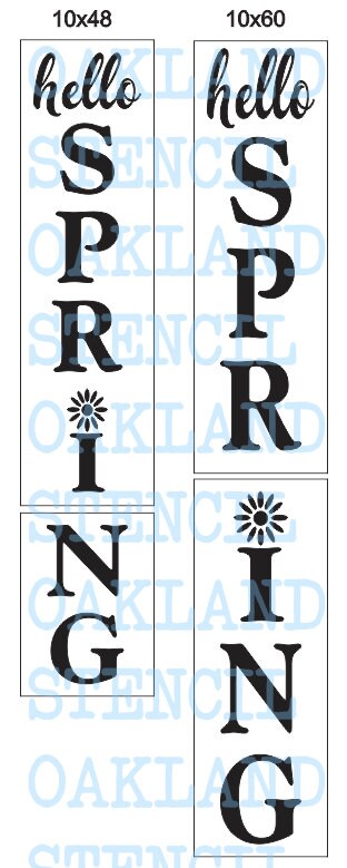 Vertical STENCIL Set of 4 for Painting Wood Signs Porch Spring | Etsy