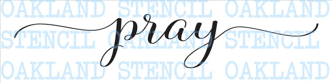 Pray STENCIL for Painting Wood Signs Canvas Fabric Pallets ...