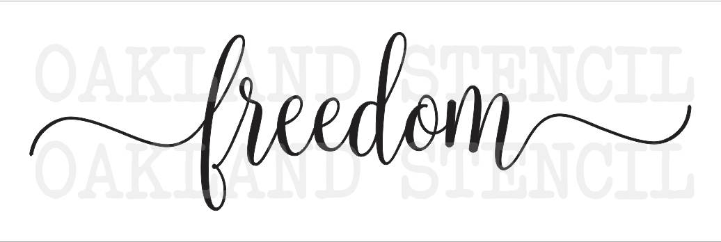 Freedom~~ STENCIL 6x24 or 8x24 for Painting Signs Canvas Fabric Wood ...