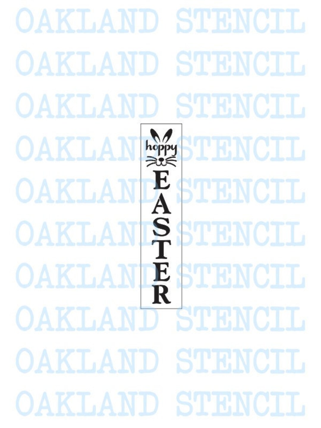 Hoppy Easter STENCIL Vertical Reusable for Painting Wood Signs Easter Porch Sign Spring Stencil ...