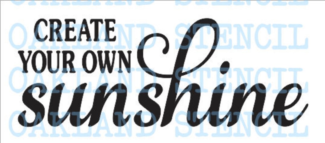 Create Your Own Sunshine STENCIL 8x18 - Etsy