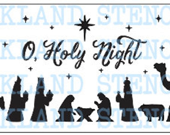 O Holy Night Nativity STENCIL, Nativity Porch Stencil, Reusable Stencil ...
