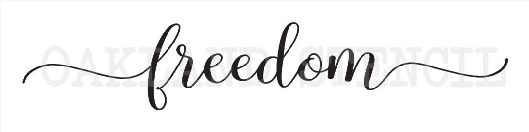 Freedom~~ STENCIL 6x24 or 8x24 for Painting Signs Canvas Fabric Wood ...