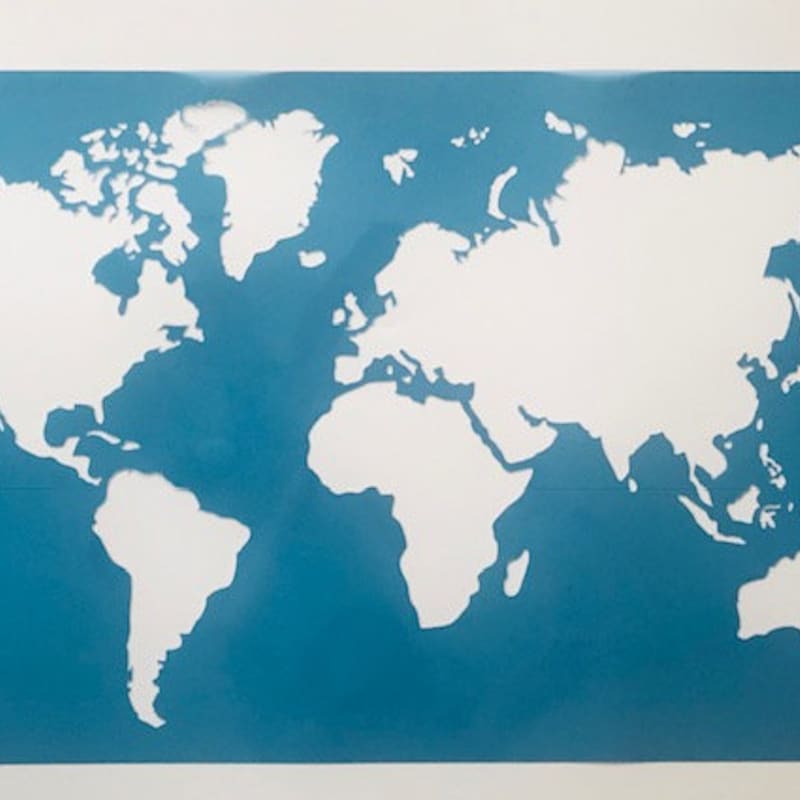 World Map Stencil - Etsy