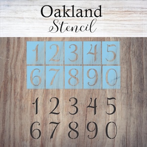 Script Numbers for House Stencil - Etsy