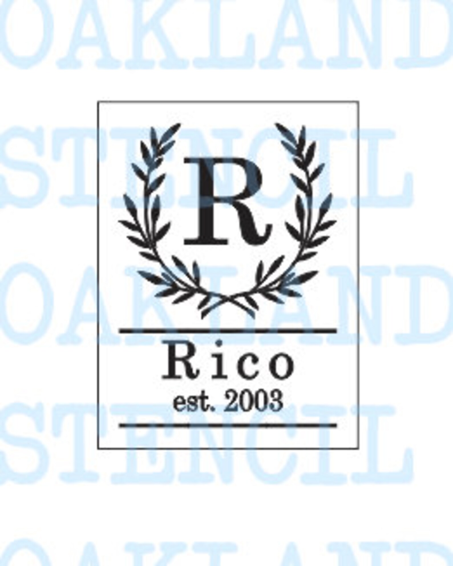 Personalized STENCIL Name Initial and Date for Painting Wood Signs ...