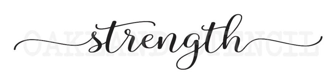 Strength~~ STENCIL 6"x24" for Painting Signs Inspirational Canvas ...