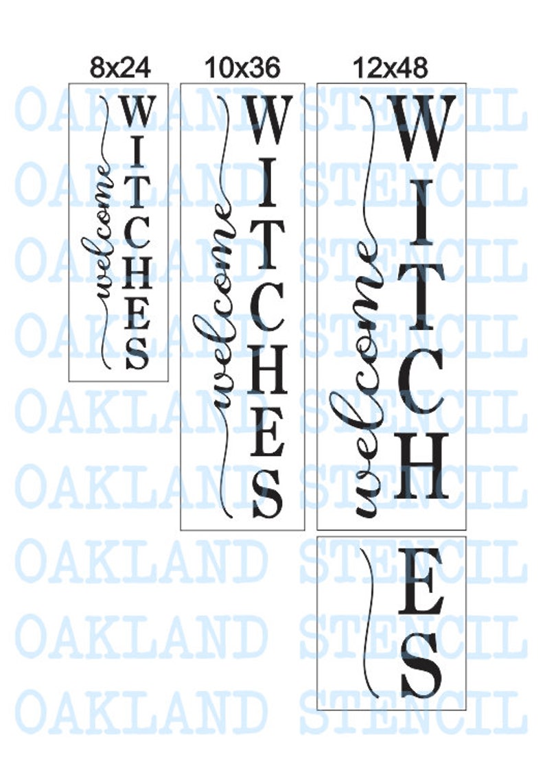 Welcome Witches STENCIL Vertical for Painting Wood Signs Reusable ...
