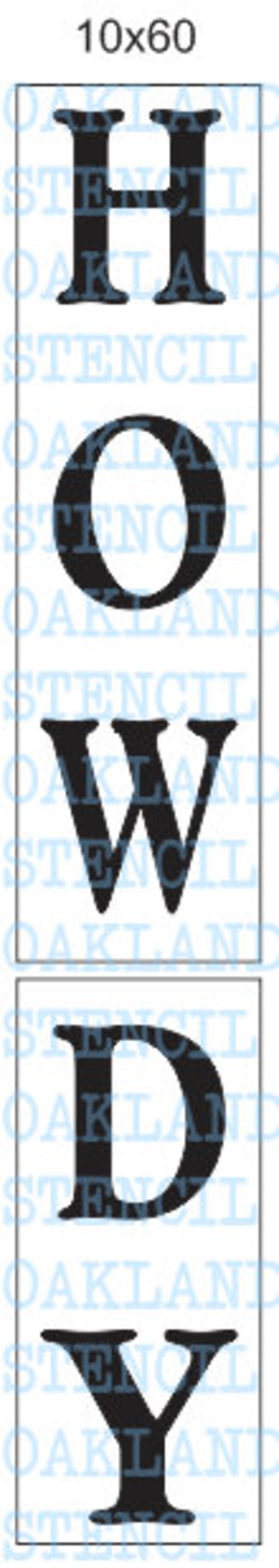 HOWDY STENCIL Vertical State for Painting Wood Signs Tall - Etsy