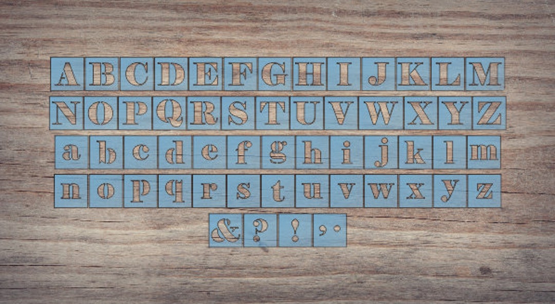 Alphabet Letter STENCIL Set FULL SET Reusable - Farmhouse Font - for ...