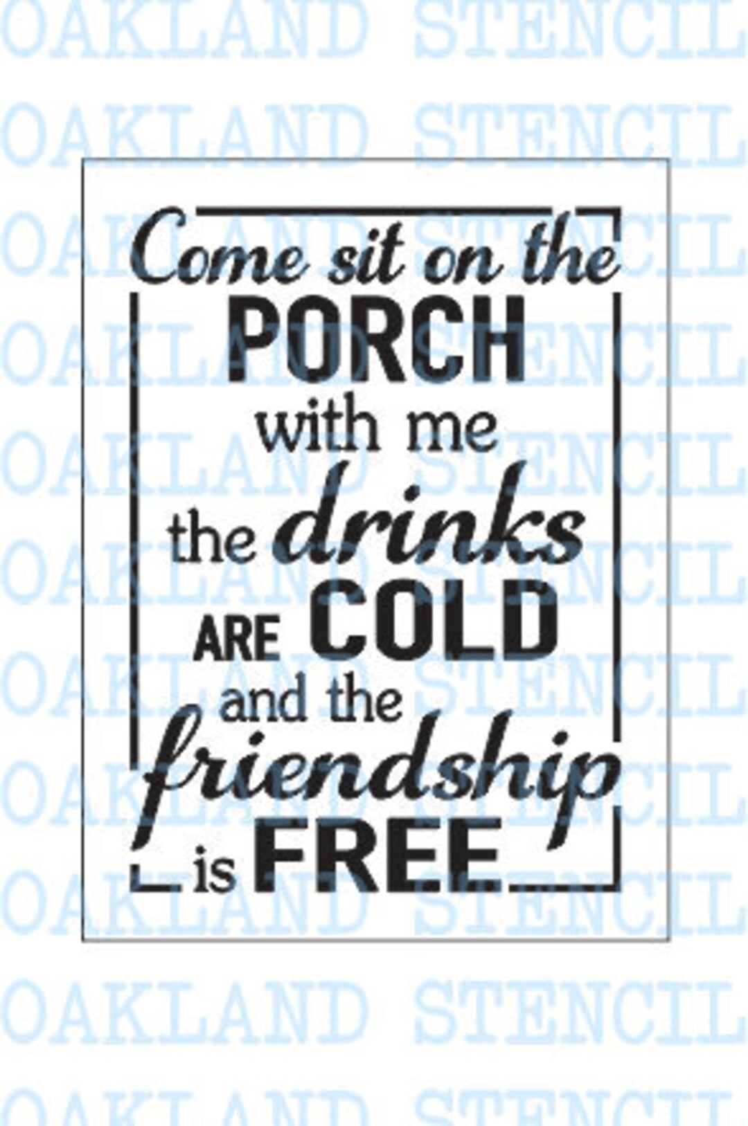Come Sit Porch STENCIL for Painting Wood Signs Wood Walls Canvas Fabric ...