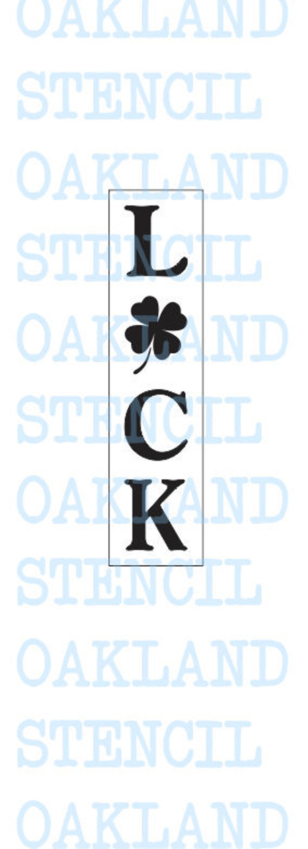 Luck STENCIL Vertical for Painting Wood Signs Four Leaf Clover Canvas ...
