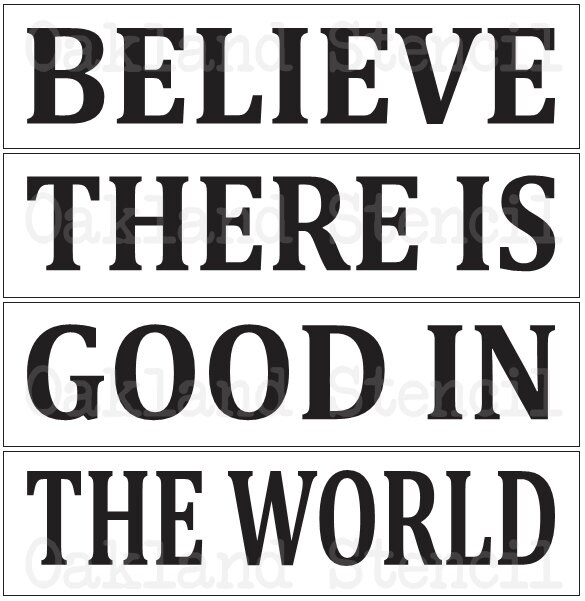 Inspirational Stencilbelieve There is Goodset 2 of 4 | Etsy