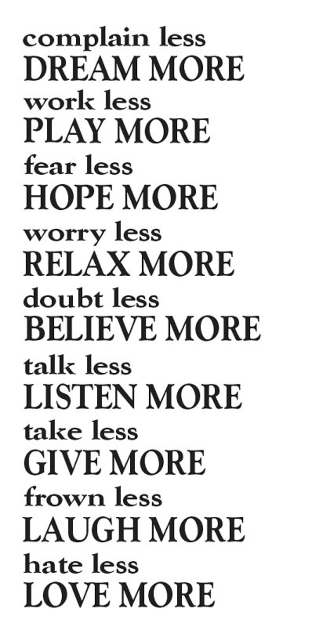 Less More STENCIL 12x24 for Painting Signs Wood - Etsy