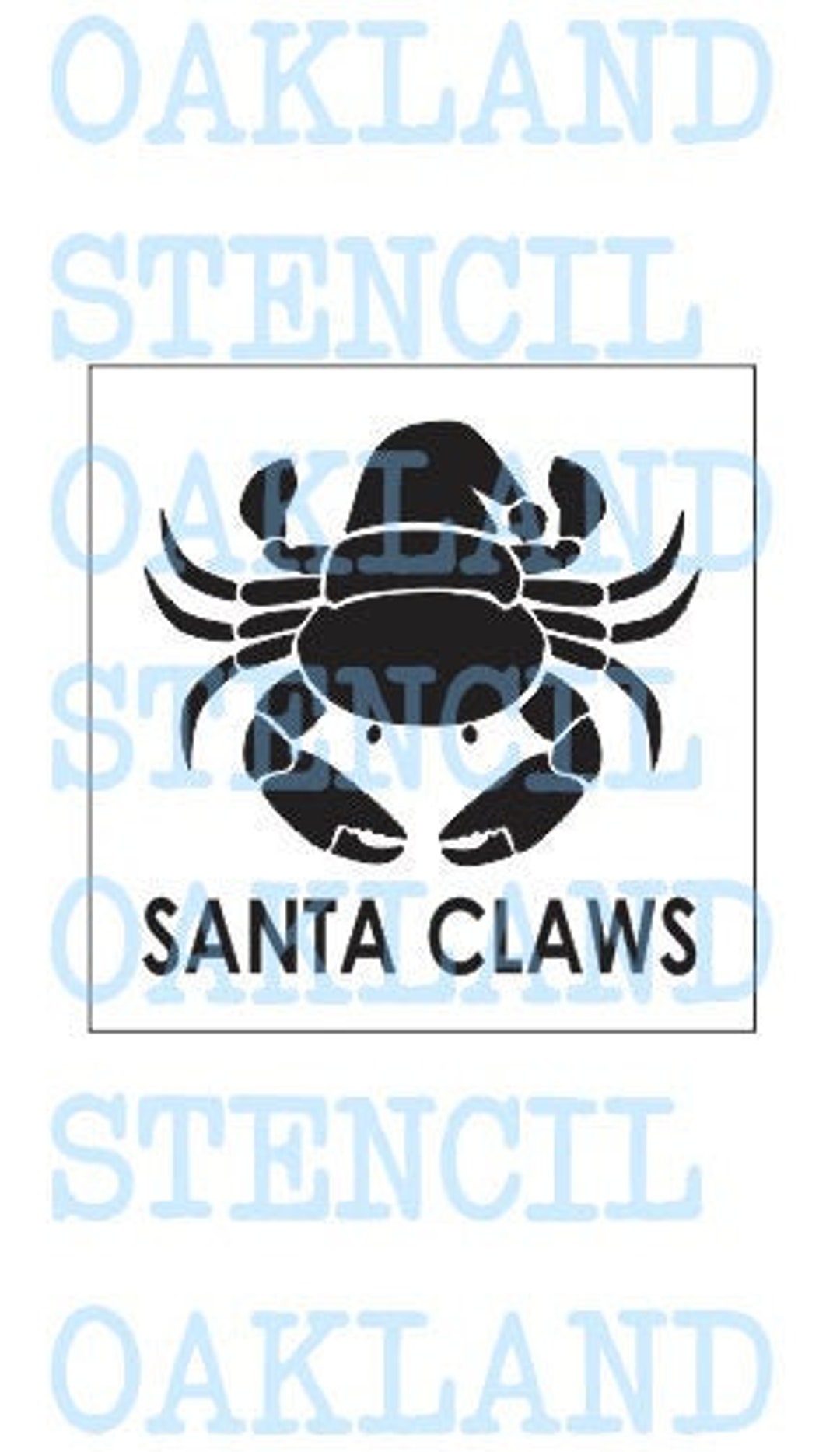 Santa Claws STENCIL for Painting Wood Signs Crab Christmas Beach Walls ...