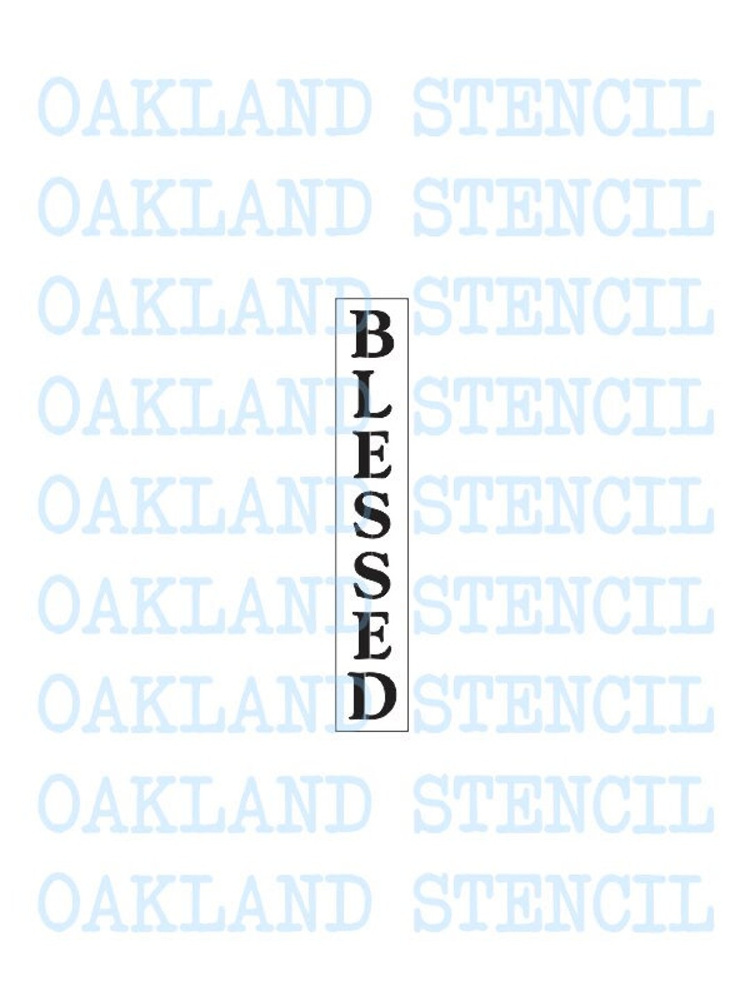 BLESSED STENCIL Vertical Reusable for Painting Wood Signs Entryway ...