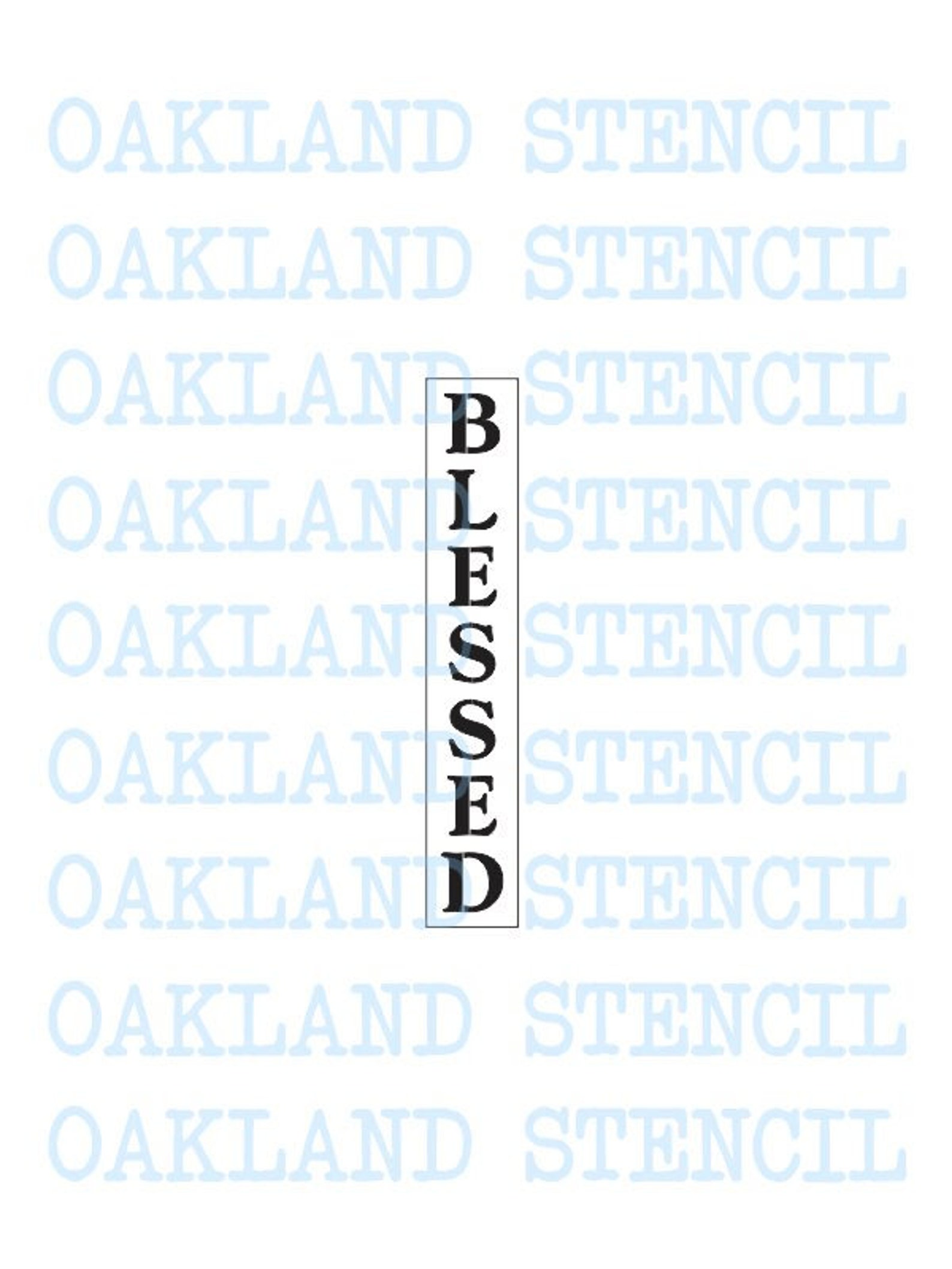 BLESSED STENCIL Vertical Reusable for Painting Wood Signs - Etsy