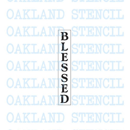 BLESSED STENCIL Vertical Reusable for Painting Wood Signs - Etsy