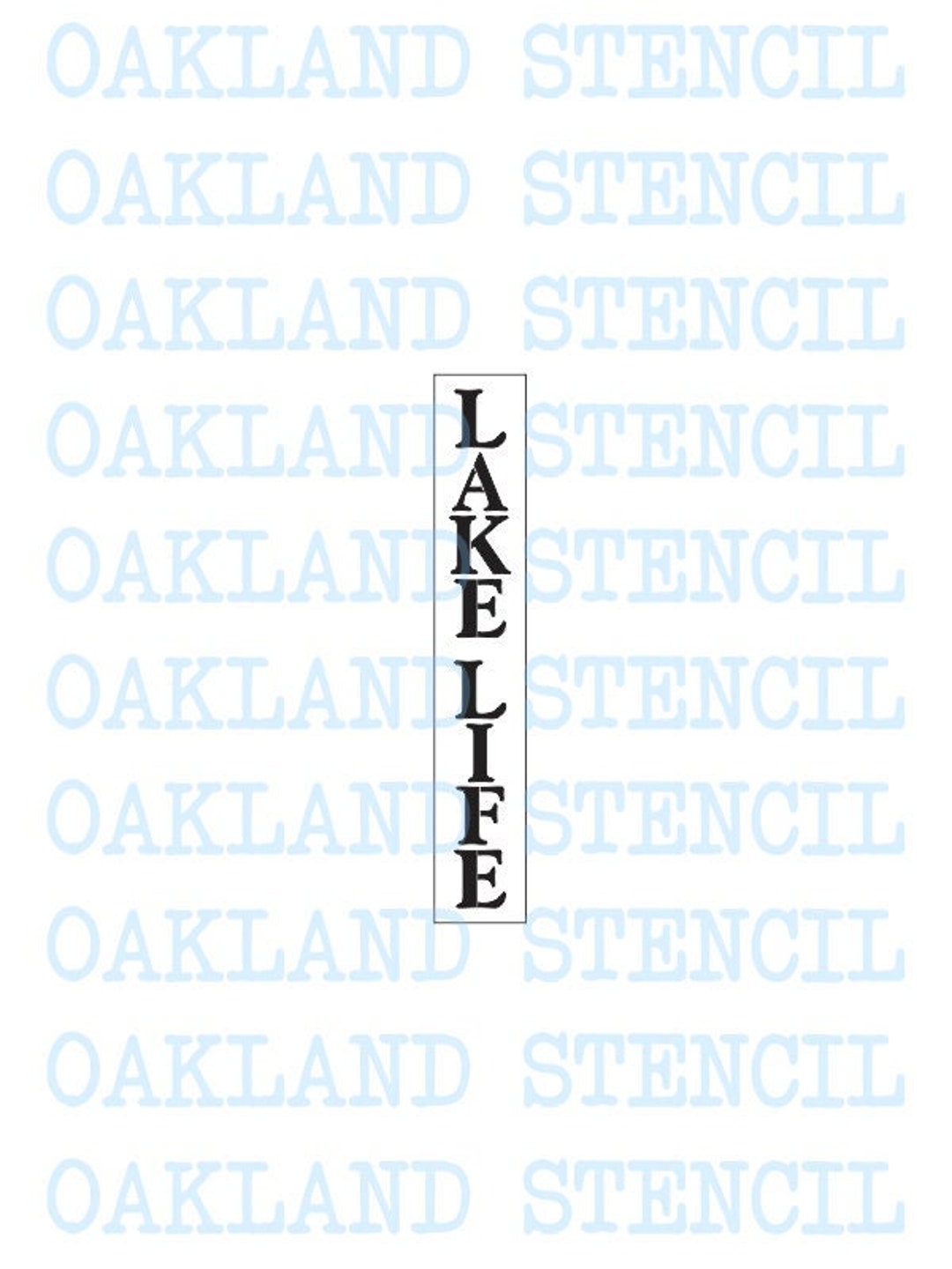 Lake Life STENCIL Vertical Reusable for Painting Wood Signs Tall Large ...