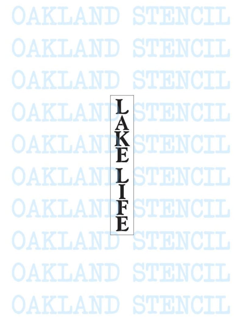 Lake Life STENCIL Vertical Reusable for Painting Wood Signs Tall Large ...