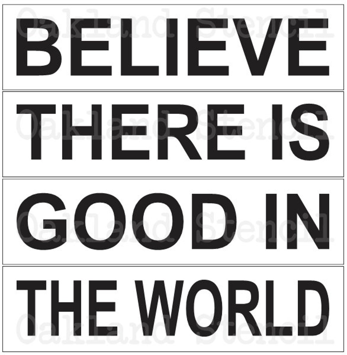 Inspirational Stencilbelieve There is Goodset 1 of 4 - Etsy