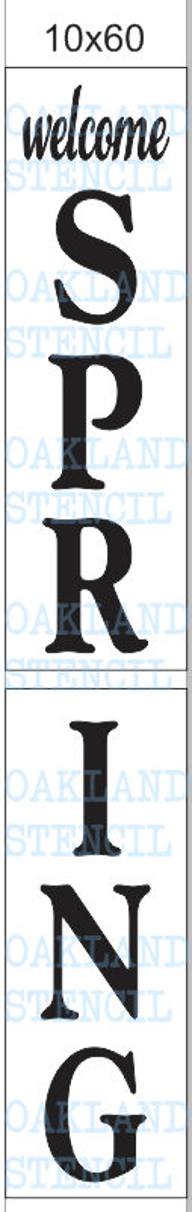 Welcome SPRING Vertical STENCIL for Painting Porch Signs - Etsy