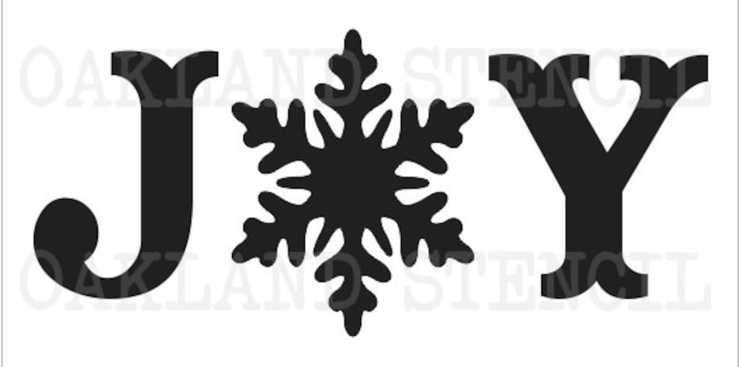 JOY STENCIL W/snowflake **4 Sizes to Choose** for Painting Signs ...