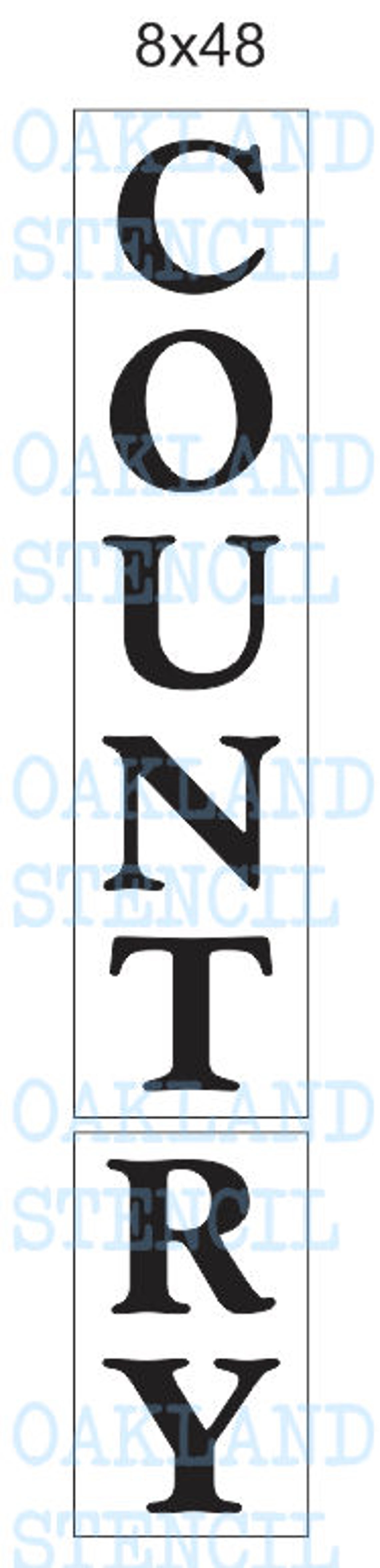 COUNTRY STENCIL Vertical for Painting Wood Signs Large Tall Porch ...