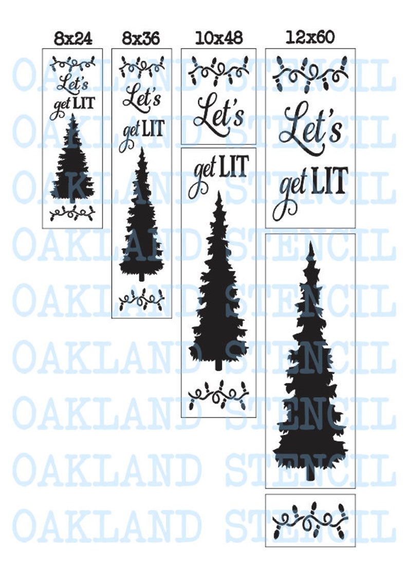 Let's Get Lit STENCIL Vertical for Painting Wood Signs - Etsy