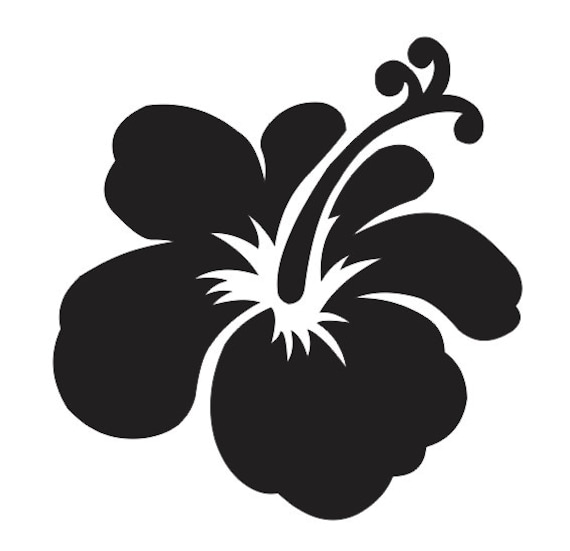Printable Hibiscus Stencil