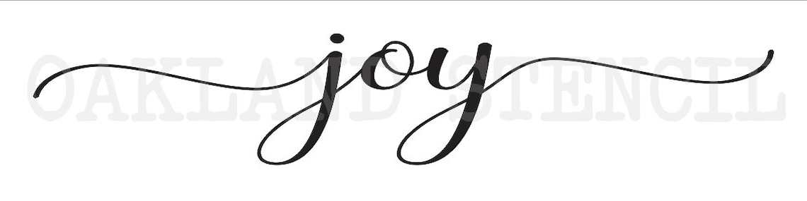 Joy ~~ STENCIL 6"x24" for Painting Signs Christmas Canvas Fabric Wood ...