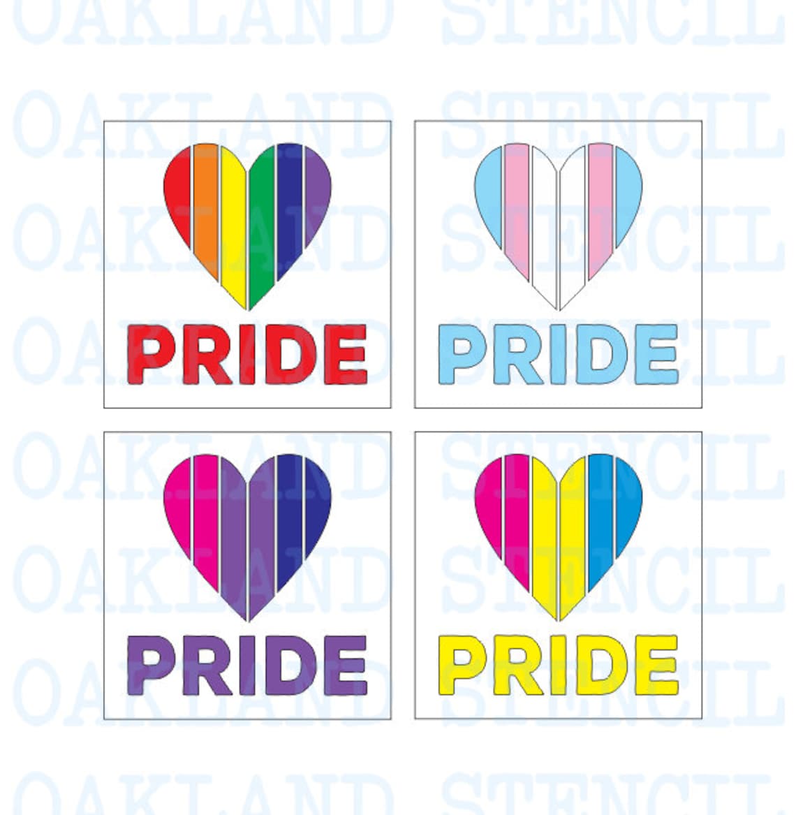 Pride Heart Rainbow STENCIL for Painting Wood Signs Pride Inclusive ...