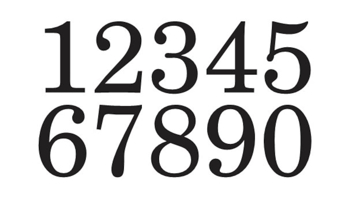 Number STENCIL Schoolbook Font Numbers 0-9 for Painting Wood Signs ...