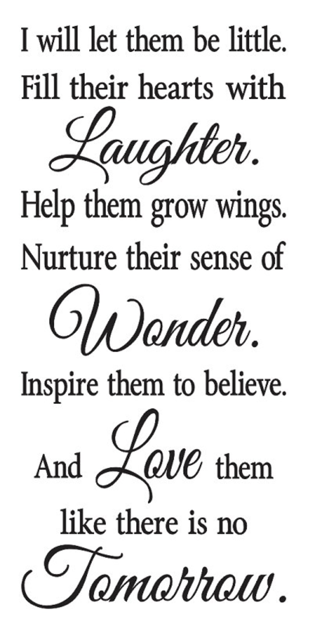 I Will Let Them Be Little STENCIL 12x24 for Painting Signs Wood Walls ...