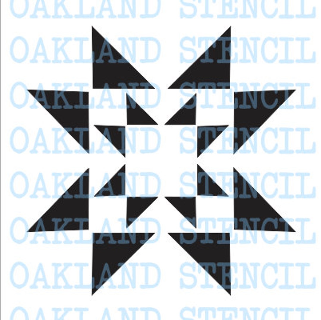 Quilt Block STENCIL Starburst Reusable for Painting Wood Signs Amish ...