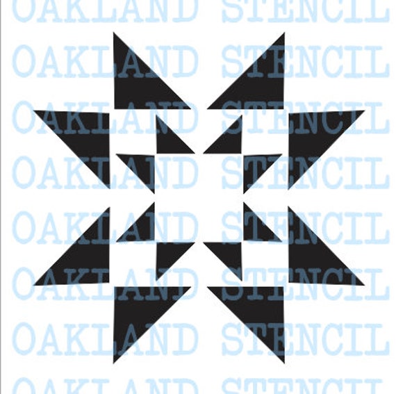 Quilt Block STENCIL Starburst Reusable for Painting Wood Signs - Etsy
