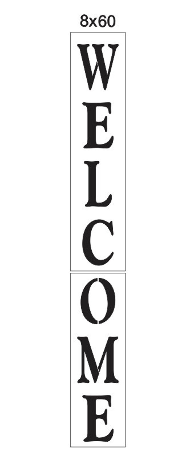 WELCOME STENCIL Vertical for Painting Porch Signs Entryway Walls ...