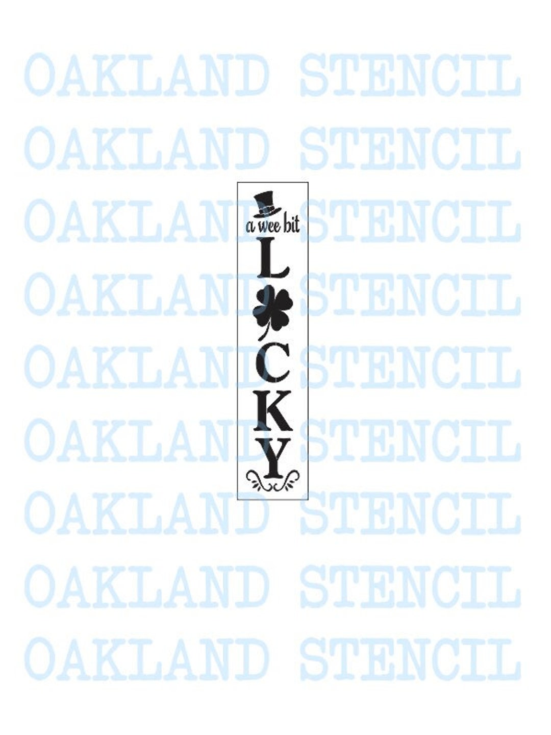 Lucky STENCIL Reusable Vertical for Painting Wood Signs St Patricks Day ...
